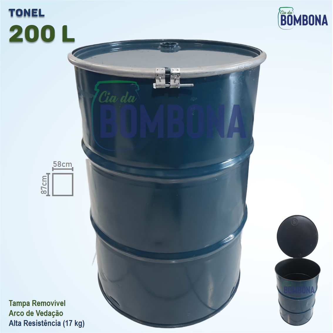 Toneis Metálicos - Cia da Bombona